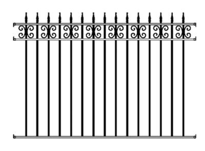 China Waterproof Ornamental Iron Parts Outdoor Garden Fencing Cast Iron Fence Panel for sale