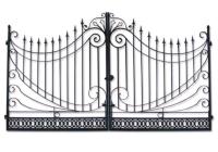China Modern Stylish House Wrought Iron Main Gate Designs Customized Size for sale