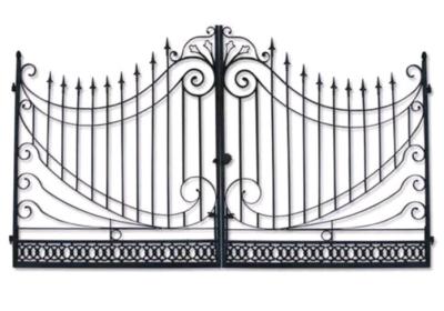China Modern Stylish House Wrought Iron Main Gate Designs Customized Size for sale