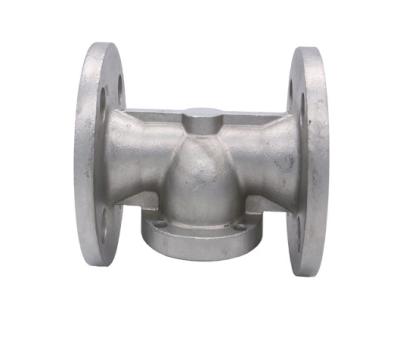 China Three Way Valve 316 Stainless Steel Flanges Connection Ball Valve Body for sale