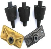 China Cast Iron 12.7mm Post Tension Wedges Monostrand Anchorage For Unbonded PC Strand for sale