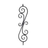 China Outdoor Forged Ornamental Iron Parts Wrought Iron Balcony Balusters ISO9001 for sale