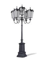 China Decorative Square Shaped Cast Iron Light Post 3m - 10m Height Painting Surface for sale