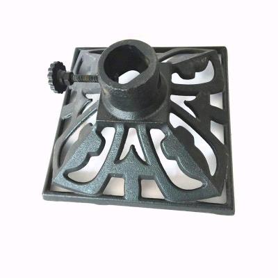China Square Heavy Duty Cast Iron Parasol Base For Garden Outdoor Furniture OEM for sale