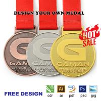 China Zinc Alloy Sport Custom Medals 3D Gold Medal for Souvenir Gift for sale