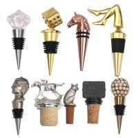 China Custom Logo Red Wine Bottle Stopper With Zinc Alloy Stainless Steel Material for sale