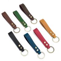 China Custom Metal Pu Leather Keychain Car Brand Gift Business Key Ring for sale