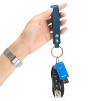 China Custom Metal Pu Leather Keychain Car Brand Gift Business Key Ring for sale