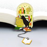 China Custom Metal Enamel Magnetic Bookmarks Gold Sliver Plated Painted for sale