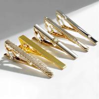 China Custom Tie Clips Gold Silver Stainless Steel Men's Musical Clip on Ties for sale