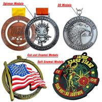 China Zinc Alloy Custom Sport Medal 3D Gold Award Marathon Running Medal for sale