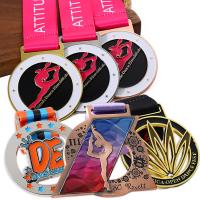 China Custom Sport Souvenir Die Cast Medal Silver Gold Metal Soccer Gymnastics Medals for sale