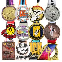 China Custom Metal Sports Medal 2d 3D Soccer Award Medals Zinc Alloy Enamel Medals for sale