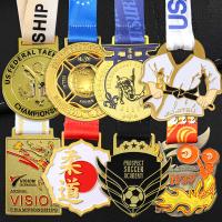 China Custom Metal Sports Medal 2d 3D Soccer Award Medals Zinc Alloy Enamel Medals for sale