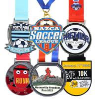 China Custom 2d 3D Metal Zinc Alloy Enamel Medal Marathon Running Medals for sale