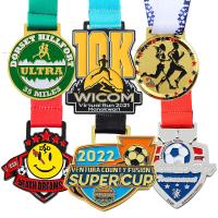 China Custom 2d 3D Metal Zinc Alloy Enamel Medal Marathon Running Medals for sale