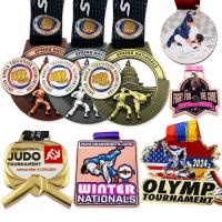 China 3d Zinc Alloy Custom Medal Synthetic Enamel Color Marathon Gold Medal for sale