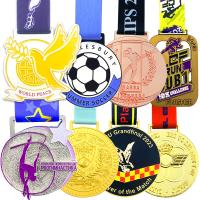 China Custom Metal Die Cast Medals For Basketball Soccer Football Marathon Run for sale