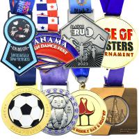 China Children's Sports Medals 2D 3D Gold Plated Medals For School Badminton Karate for sale