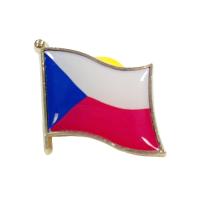 China Custom Lapel Pin Badge Round or Flag Shaped With Backing for sale