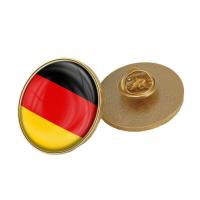 China Custom Lapel Pin Badge Round or Flag Shaped With Backing for sale