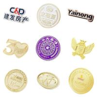 China Personalised Metal Enamel Pin Badges 3D Button Gold Name Badges for sale
