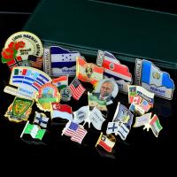 China Soft Enamel Metal Pin Badges Custom Country Flag Pin Badge for sale