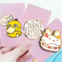 China Custom Glitter Anime Cartoon Metal Lapel Badges Soft Enamel Color for sale