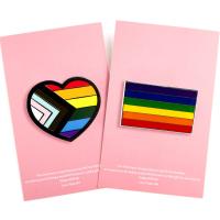 China Rainbow Metal Enamel Pins Company Custom Button Badge Pin 1 Inch for sale