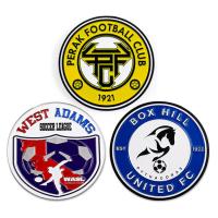 China Custom Football Lapel Pin Badges Hard Enamel Auto Badges And Emblems for sale