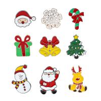 China Christmas Enamel Pin Badges Engraved Metal Name Badge Gifts For Kids for sale