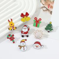 China Christmas Enamel Pin Badges Engraved Metal Name Badge Gifts For Kids for sale