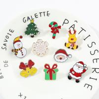China Christmas Enamel Pin Badges Engraved Metal Name Badge Gifts For Kids for sale