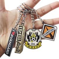 China Custom Metal Enamel Keychain Engraving Key Chains Small Keychain Rings for sale