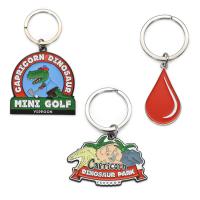 China Enamel Name Metal Keychain Custom Logo Engravable Round Key Ring for sale