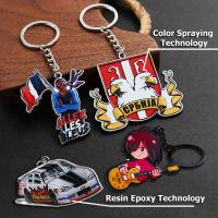 China Die Cut Zinc Alloy Enamel Keychains Cartoon Anime Type Customized for sale