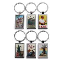 China Resin Epoxy Photo Metal Keychain Ring Holder OEM ODM Acceptable for sale