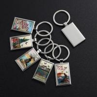 China Resin Epoxy Photo Metal Keychain Ring Holder OEM ODM Acceptable for sale