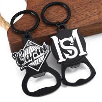 China 3D Letter Brand Metal Bottle Opener Keychain Custom Hard Enamel for sale