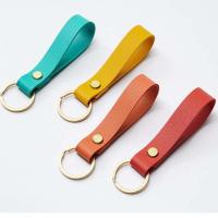 China Custom Bulk Car Leather Keychain Zinc Alloy Metal Letterpress Printing for sale