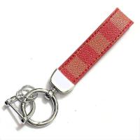 China Personalized Embossed Leather Keychain Thermal Transfer Printing for sale