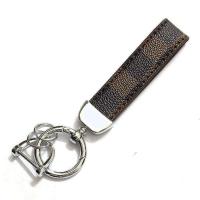 China Personalized Embossed Leather Keychain Thermal Transfer Printing for sale