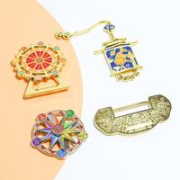 China Souvenir Fridge Magnet Gold Ferris Wheel Shaped Refrigerator Magnets for sale