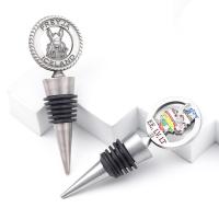 China Metal Vacuum Wine Bottle Stopper Stainless Steel Personalized Casting for sale