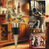 China Custom Wine Stopper Animal Dog Cat Metal Bottle Stoppers For Wine Champagne Gifts for sale