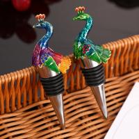 China Enamel Color Red Wine Stopper Zinc Alloy Bottle Stopper for sale