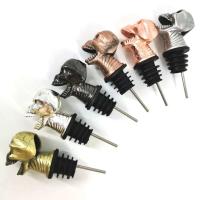 China Custom Metal Wine Bottle Pourer Animal Shape Zinc Alloy Material for sale