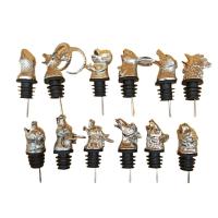 China Metal Animal Head Wine Pourer Zinc Alloy Material Customized for sale