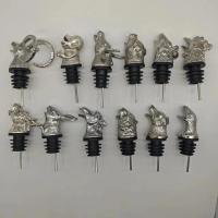 China Metal Animal Head Wine Pourer Zinc Alloy Material Customized for sale