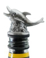China Stainless Steel Animal Wine Pourer Silver Dolphin Liquor Pourer For Bar for sale